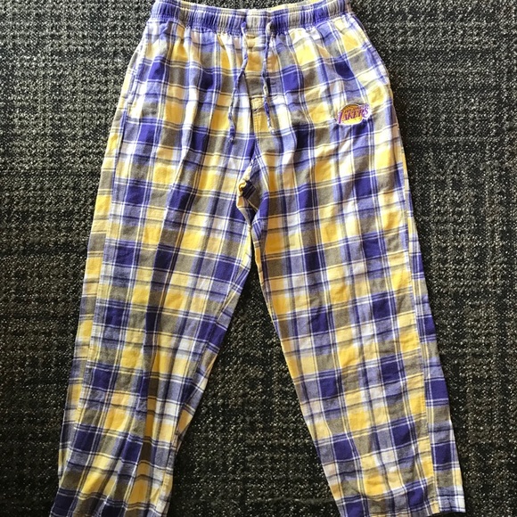 NBA | Pants | Nba Concept Sports La Lakers Plaid Pajama Pants L | Poshmark
